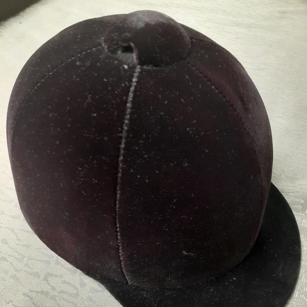 The Paddock Shop Horse Riding Hat Helmet Burgundy Wit… - Gem